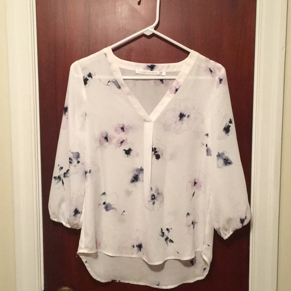 Violet & Claire | Tops | Sheer Violet Claire Floral Blouse | Poshmark